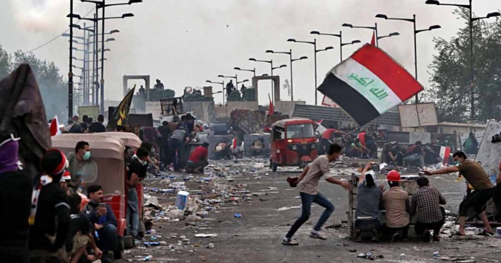 Iraq's Revolution dramatically displayed by Protestors