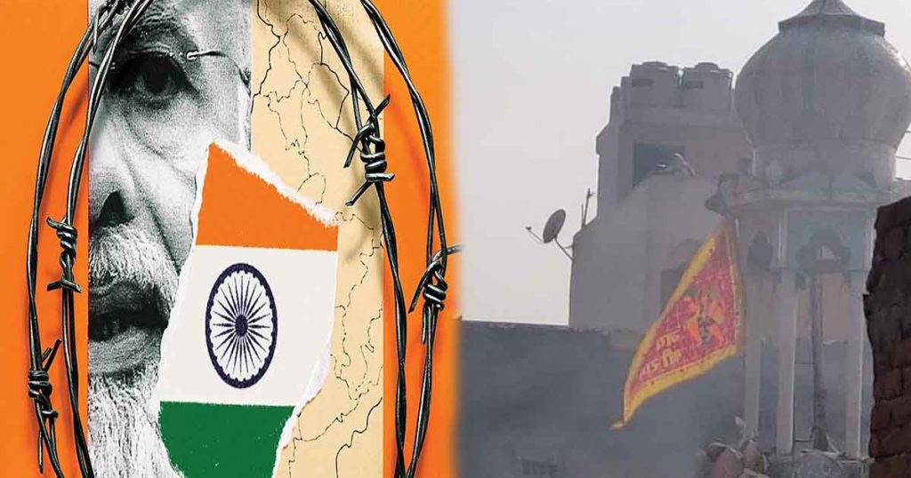 Watch: Hindu man earns praise for removing RSS flag from mosque