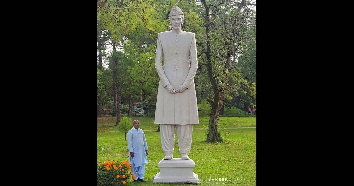 17-feet sculpture of Quaid-e-Azam installed at Kakul
