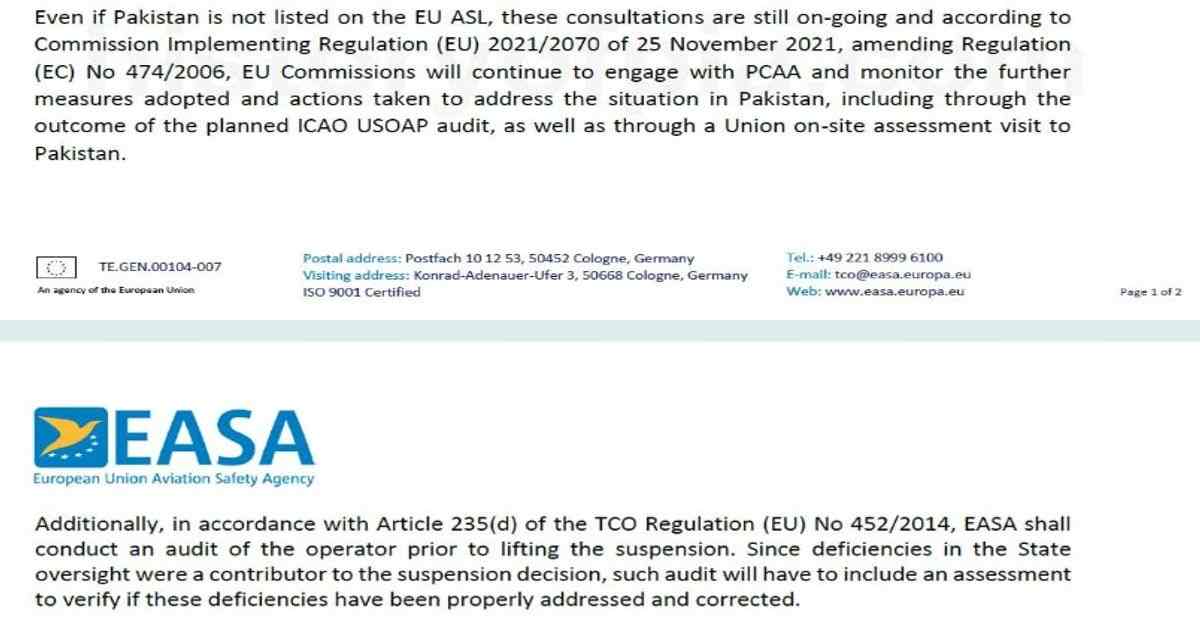 Europe refuses to lift restrictions on PIA? - Global Village Space