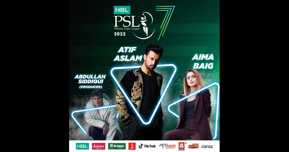 Atif Aslam, Aima Baig to sing PSL 2022 anthem