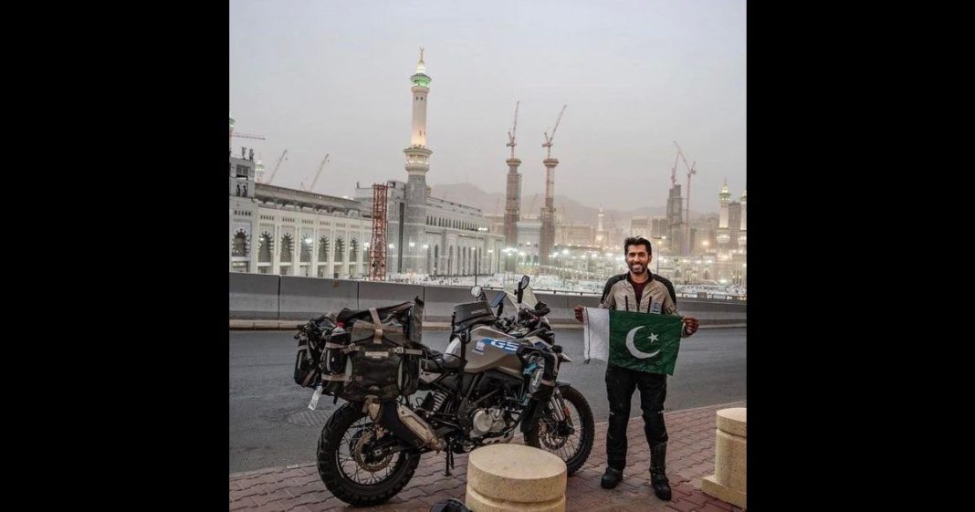 Pakistani biker reaches Makkah to perform Umrah in 50 days