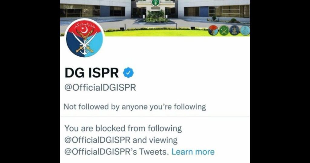 DG ISPR blocking Twitter accounts: Reports - Global Village Space