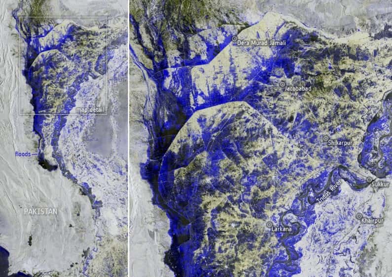 ESA releases images of Indus river overflowing