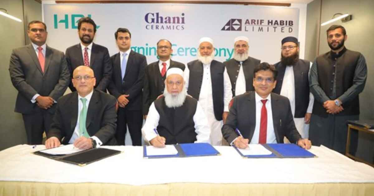 HBL, Arif Habib Ltd sign MoU with Ghani Ceramics Ltd for advisory on ...