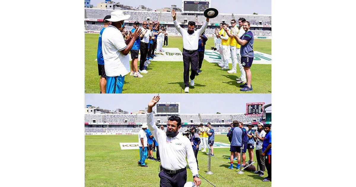 Aleem Dar receives Guard of Honor in his last match as ICC Umpire