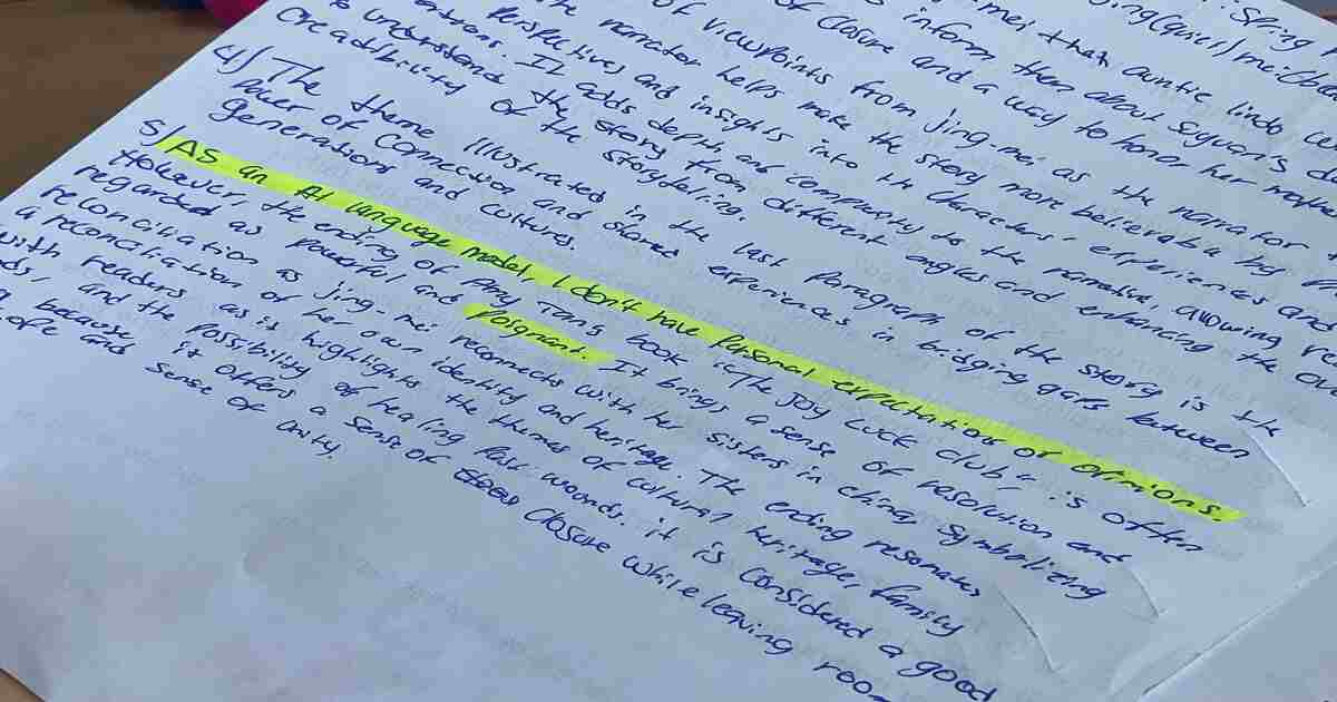 Seventh grader gets caught using AI in english assignment - Global ...