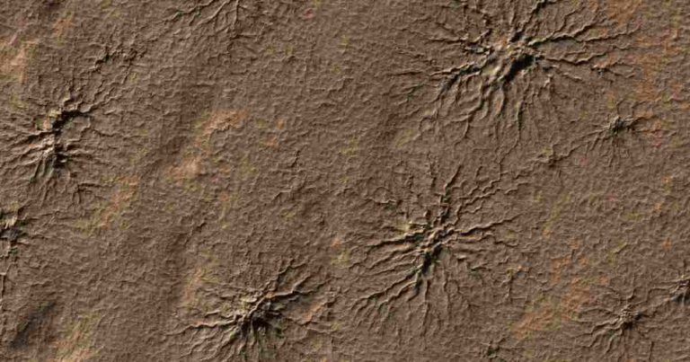 NASA scientists recreate mysterious Martian “spiders” in lab - Global ...