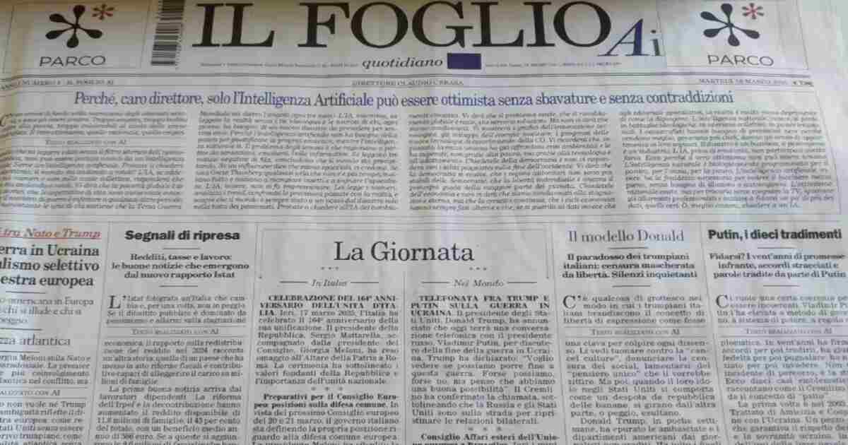 Italian newspaper publishes first fully AI-generated edition - Global ...